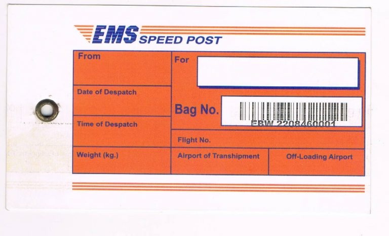 EMS Speed Post Tag Labels